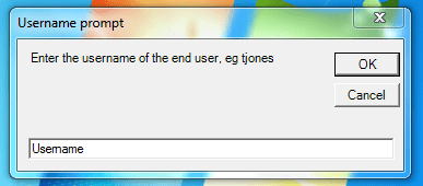 Prompting for Input During a Task Sequence