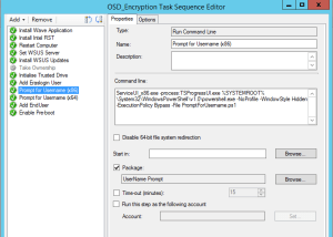 Prompting for Input During a Task Sequence