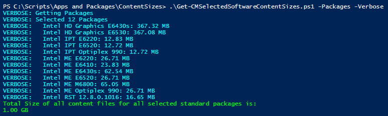 Calculate the Size of Multiple Packages in ConfigMgr with PowerShell