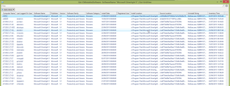 Retrieving Software Inventory for a ConfigMgr Site with PowerShell