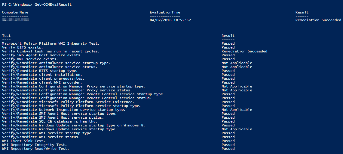 Reading CCMEval Results Directly from a ConfigMgr Client with PowerShell