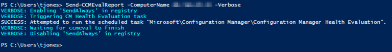 Forcing a ConfigMgr Client to Send a New CCMEval Report
