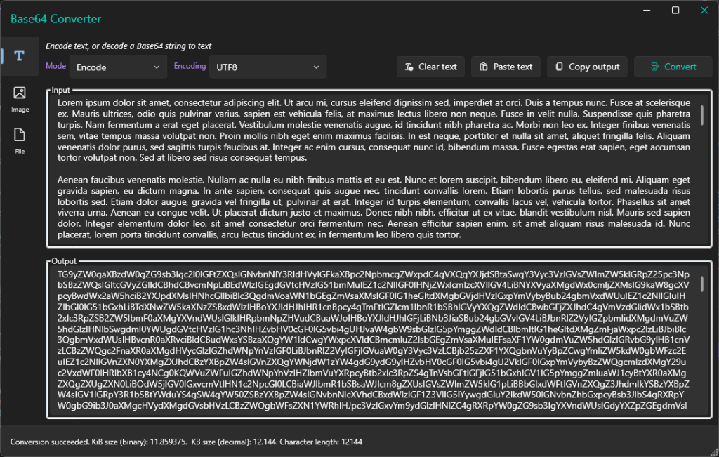 New tool – Base64 Converter